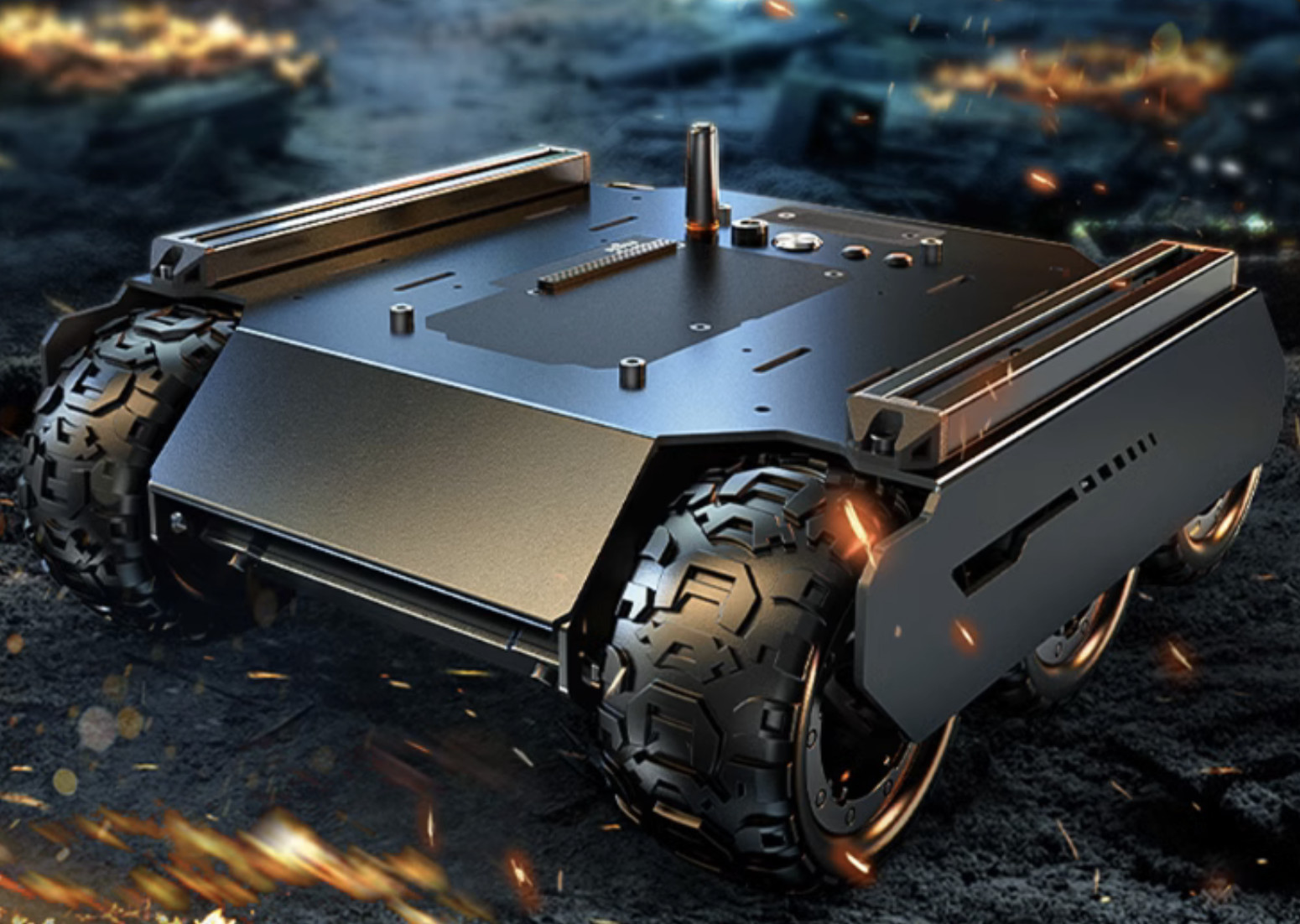 Ground Drone All Terrain Crawler Tracked Robot Chassis Platform